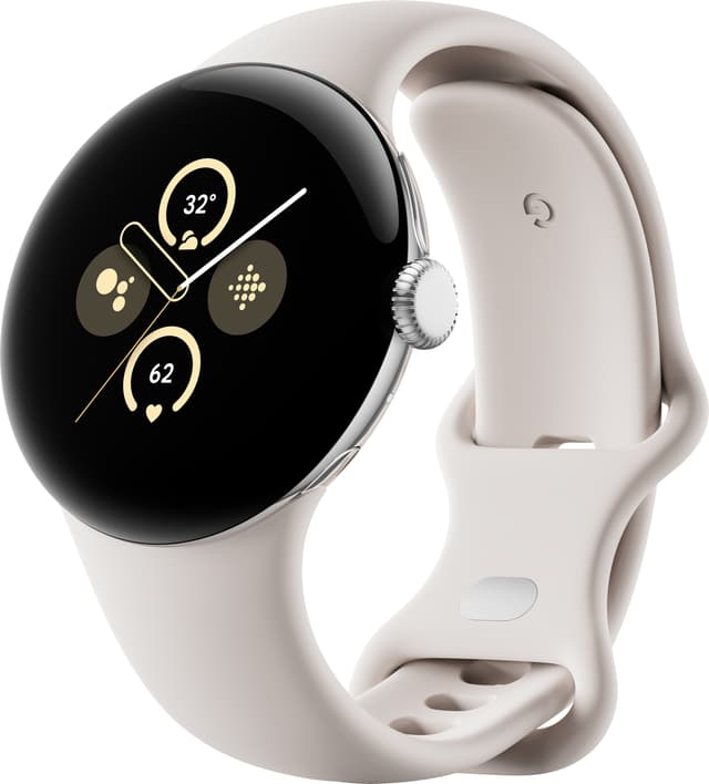 Google Pixel Watch 2 LTE (Silver/Porcelain) - Elkjøp