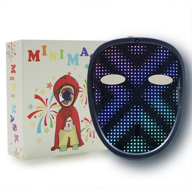 Barn LED-mask ansiktsförändrande glödande mask Halloween-fest - Elgiganten