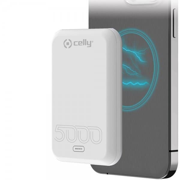 Celly Powerbank Magnetic Wireless Power Bank 5000 mAh MagSafe - Elkjøp ...