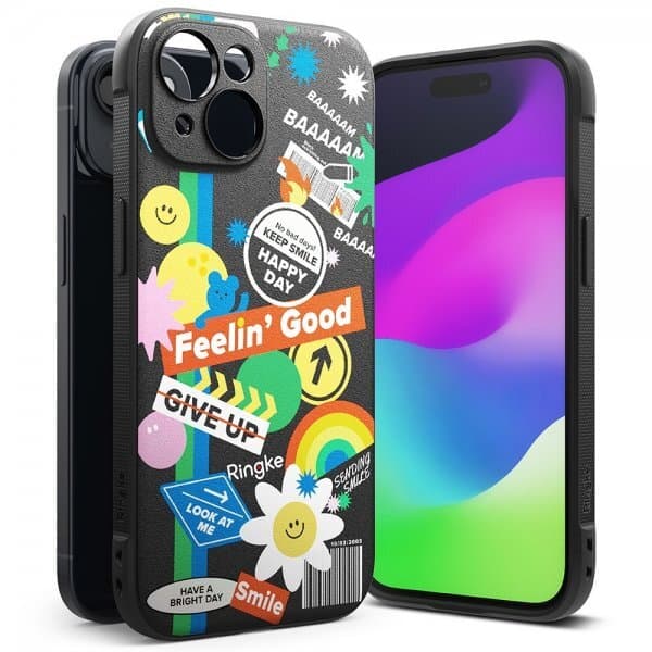 Ringke iPhone 15 Plus Deksel Onyx Design Sticker - Elkjøp