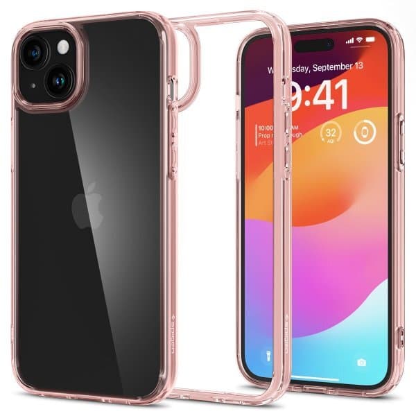 Spigen iPhone 15 Skal Ultra Hybrid Rose Crystal - Elgiganten