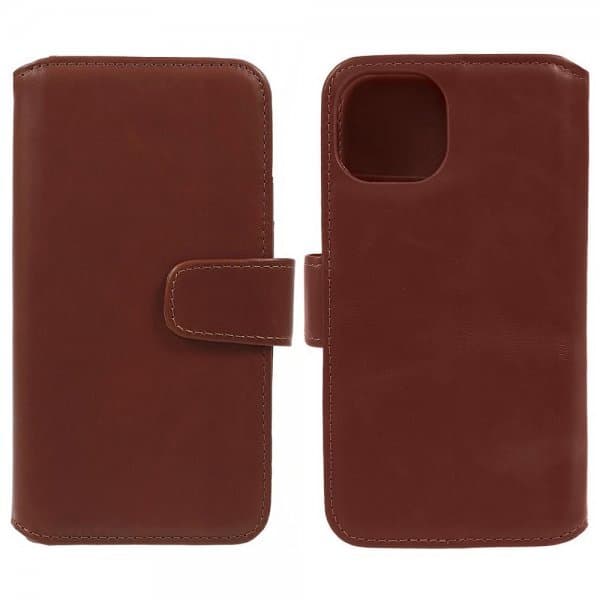 Nordic Covers iPhone 15 Plus Etui Essential Leather Maple Brown ...