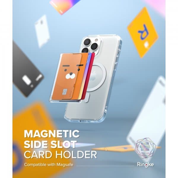 Ringke Magnetic Side Slot Card Holder MagSafe Peach Pink - Elkjøp
