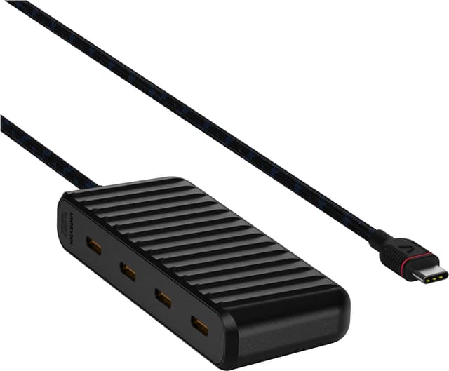 Unisynk USB-C til 4X USB-C mini hub (sort) | Elgiganten