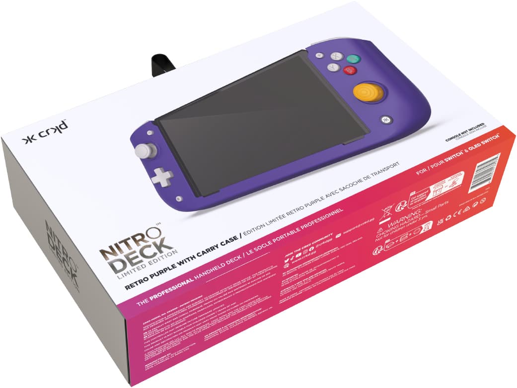 Crkd Nintendo Switch Nitro Deck Retro Edition (lilla) - Elkjøp