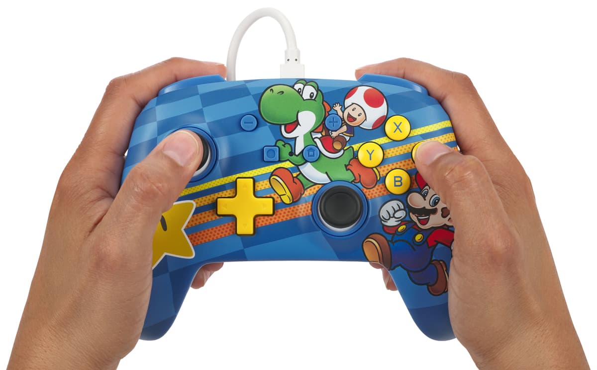 PowerA Nintendo Switch Enhanced USB kablet kontroller Mushroom Kingdom ...