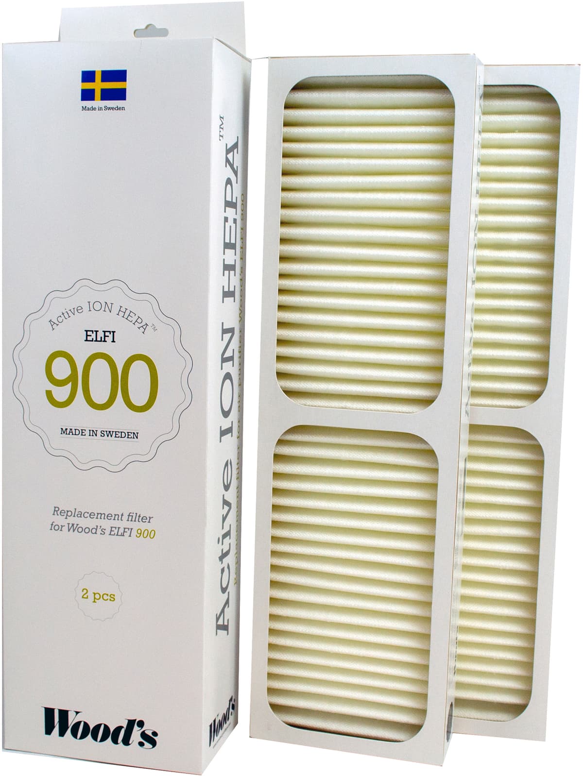 Woods Active ION HEPA filter for luftrenser WHE901 (2-pakning) - Elkjøp