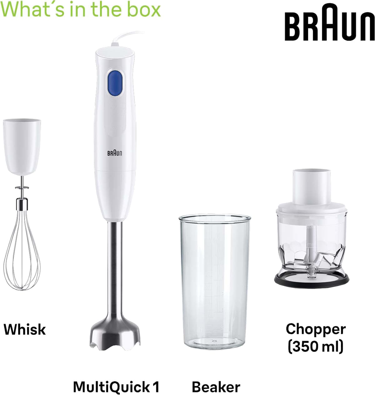 Braun Multiquick 1 Stavmikser MQ10202M - Elkjøp