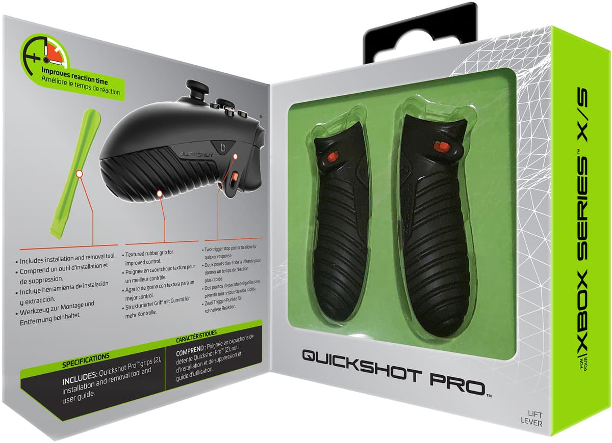 Bionik Quickshot Pro Xbox Series X/S kontrollergrep (sort) - Elkjøp