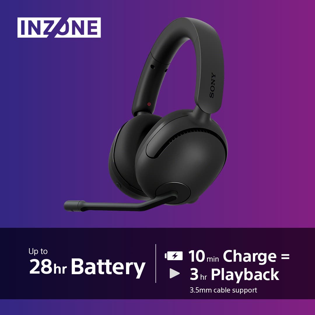 Sony Inzone H5 trådlöst gamingheadset (svart) - Elgiganten - Elgiganten