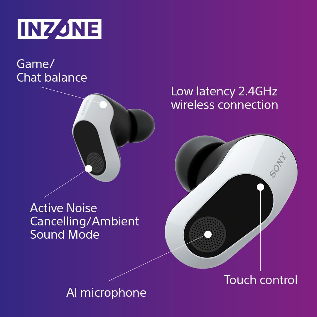 Sony Inzone Buds in ear-hörlurar (vita) - Elgiganten