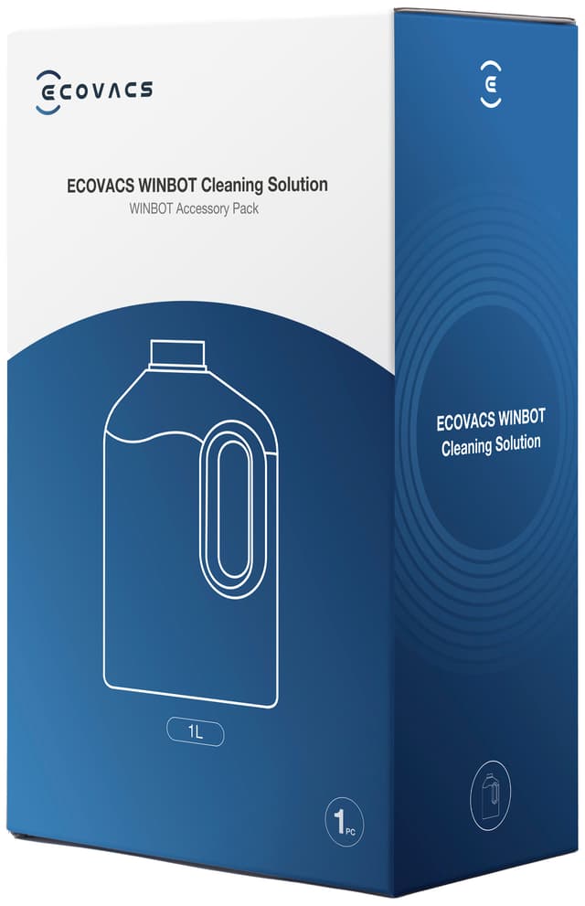 Rengjøringsmiddel for Ecovacs WINBOT W1 Pro robot vindusrenser (1L ...