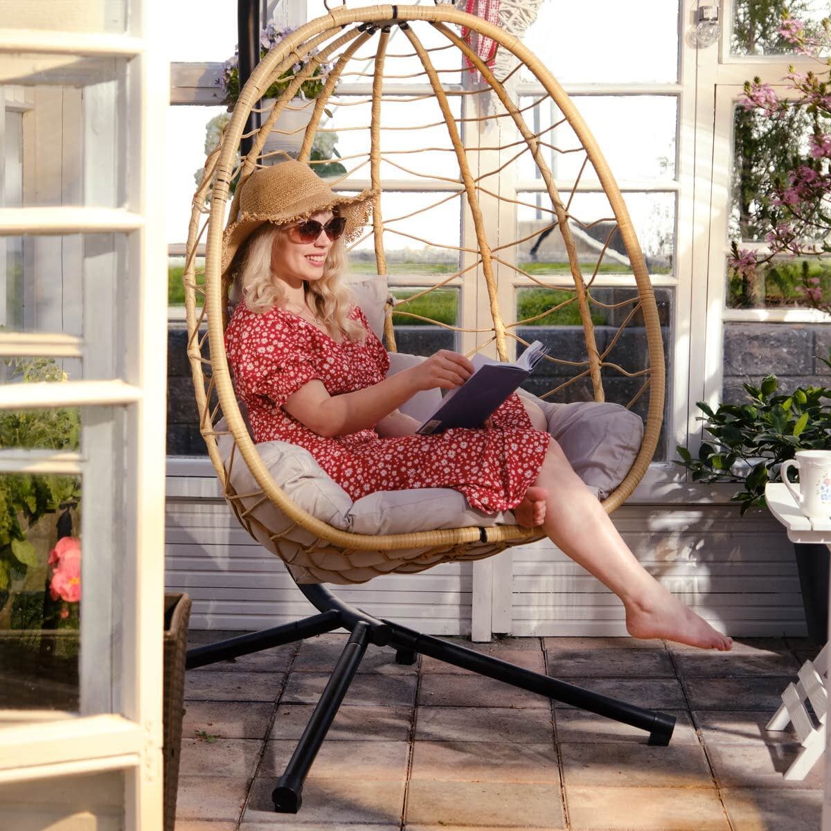 Lykke Hengestol Egg Stol, naturlig - Elkjøp | Elkjøp