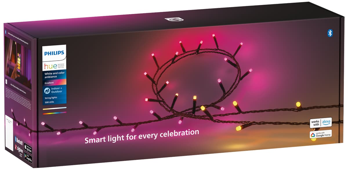Philips Hue Festavia ljusslinga för utomhusbruk 28W 20m - Elgiganten