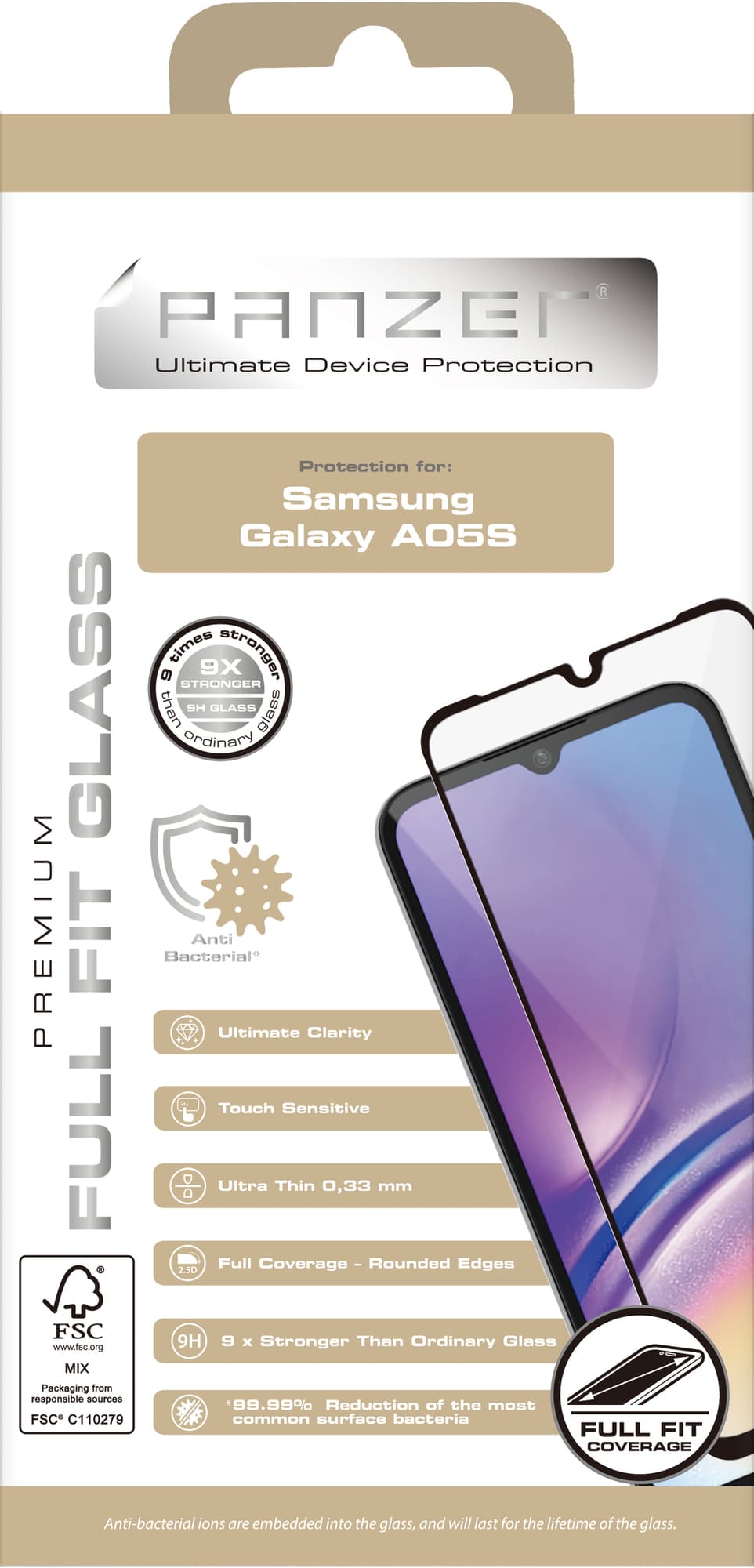 Panzer Full-Fit Samsung Galaxy A05s skjermbeskytter - Elkjøp | Elkjøp