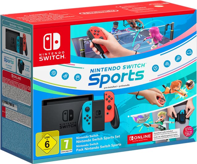 Nintendo Switch spillkonsoll Switch Sports pakke (neon) - Elkjøp