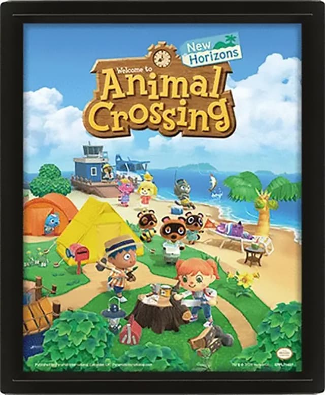 Animal Crossing (New Horizons) 3D linssimäinen juliste - Gigantti