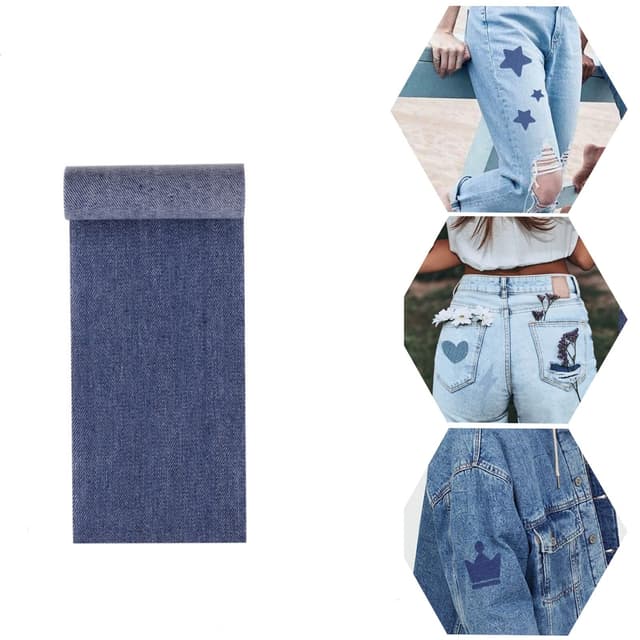 Reparasjonslapp for påstrykning av jeans 1 rull Blå - Elkjøp | Elkjøp