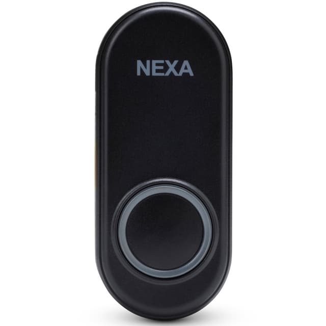 Nexa MLT-1925 Trykknapp for trådløs dørklokke, svart - Elkjøp | Elkjøp