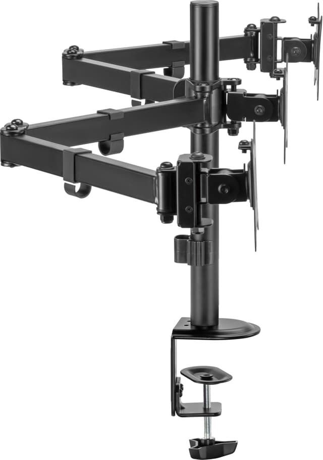Essentials Tripple Static monitorarm (svart) - Elgiganten