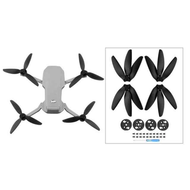 2 par tre-blads propell erstatning for DJI MAVIC Mini 1/2 Sort - Elkjøp ...