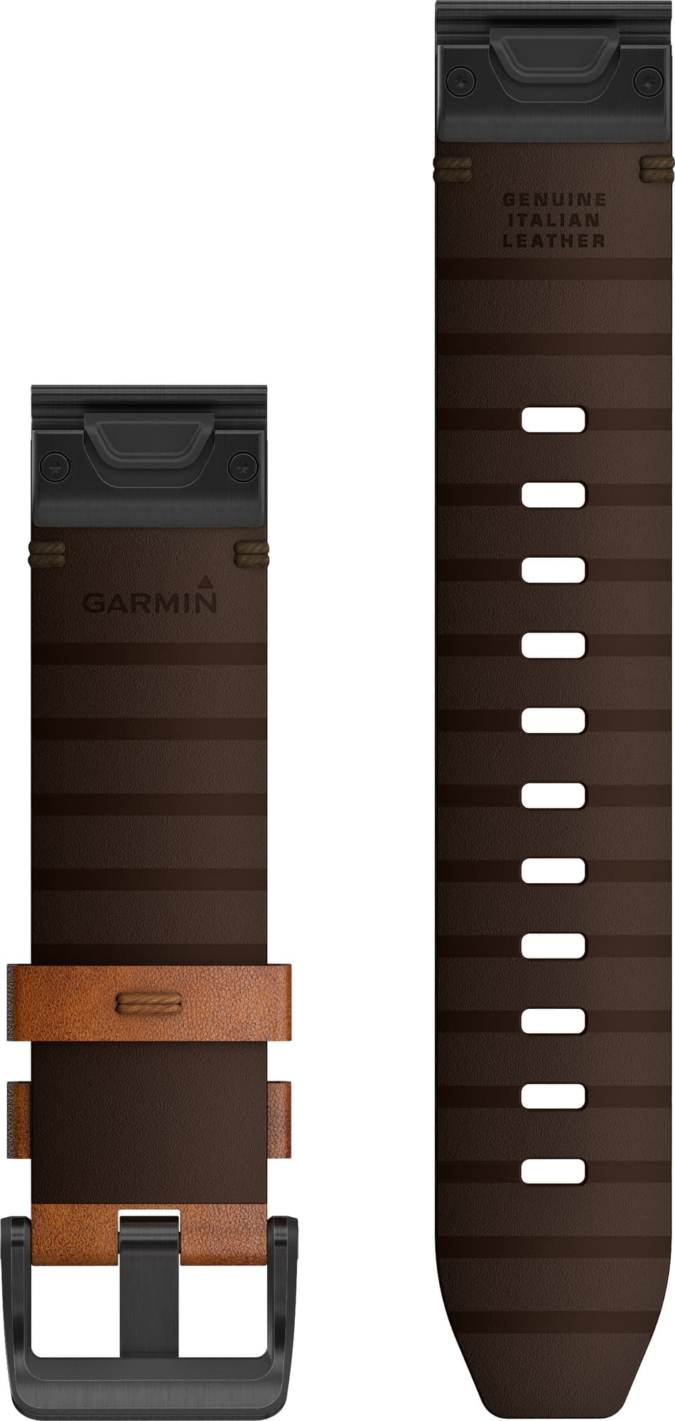 Garmin 22mm QuickFit klokkeremme av lær (brun) - Elkjøp