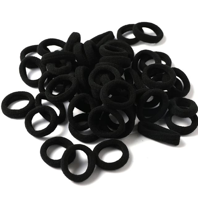 Elastiske hårbånd Hestehaleholdere Gummibånd 100-deler Sort - Elkjøp