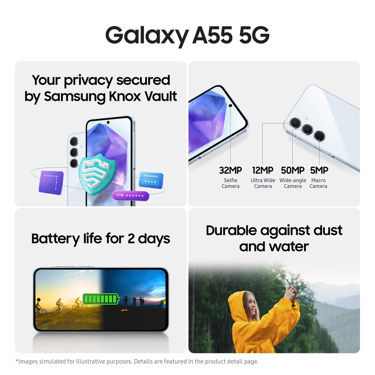 Samsung Galaxy A55 5G smartphone 8/128GB (navy) - Elgiganten - Elgiganten
