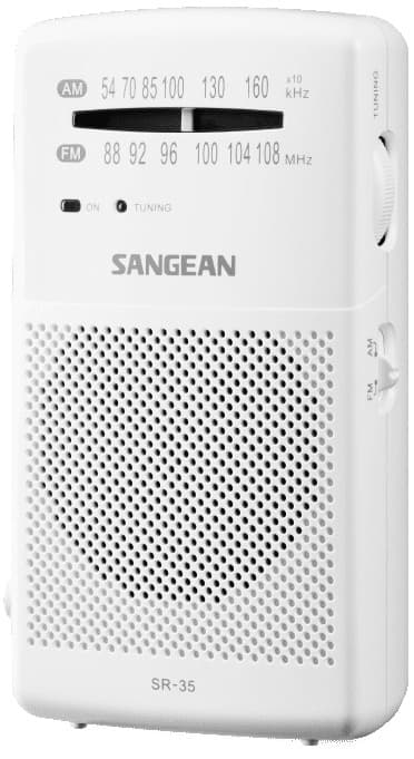 Sangean SR-35 bærbar analog radio (hvit) - Elkjøp | Elkjøp