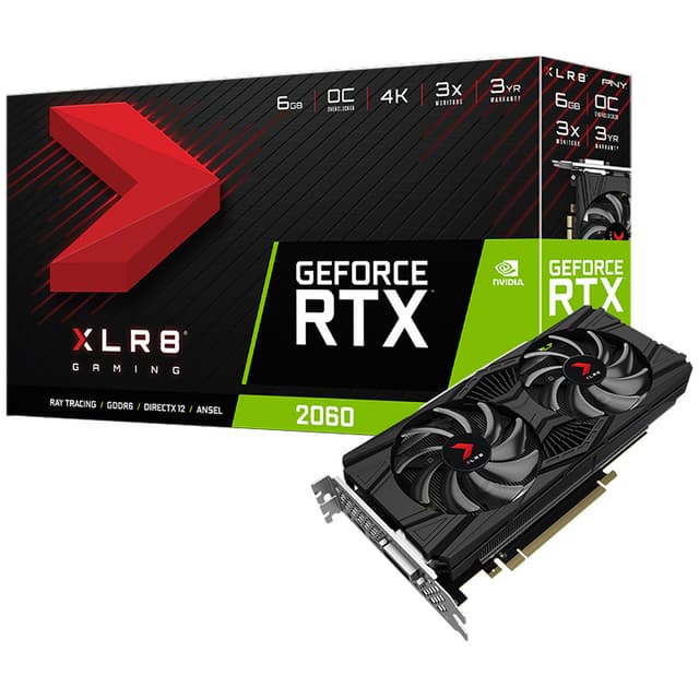 PNY GeForce RTX 2060 XLR8 OC Twin Fan grafikkort 6G - Elgiganten ...