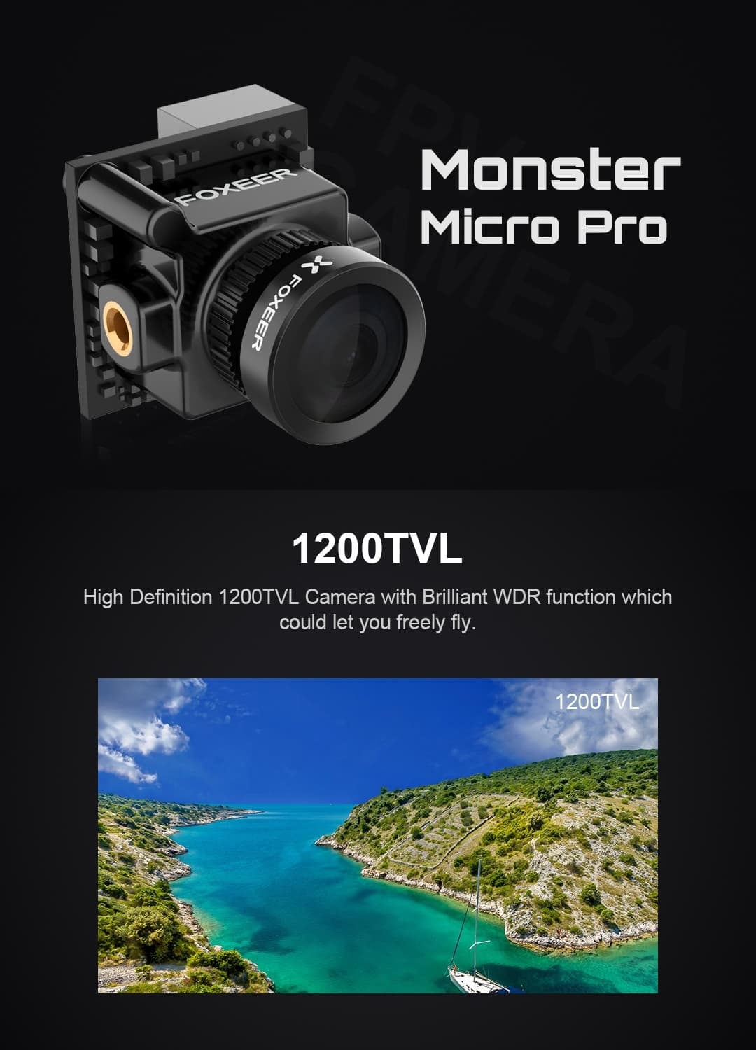 Foxeer monster micro pro 16:9 fpv camera red - Elkjøp | Elkjøp