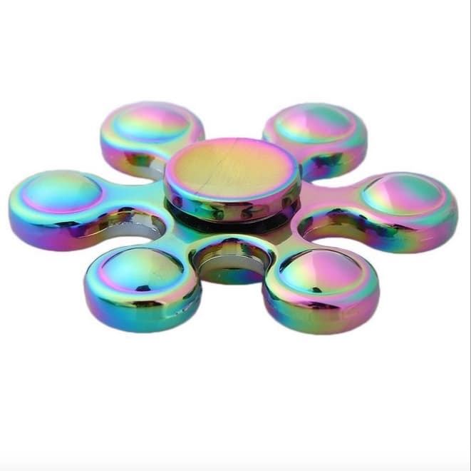 Fidget Spinner - Metal Rainbow Drops - Elkjøp