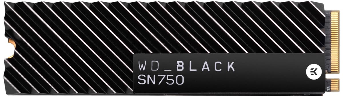WD Black SN750 med innebygd kjøleribbe NVMe SSD 2 TB - Elkjøp