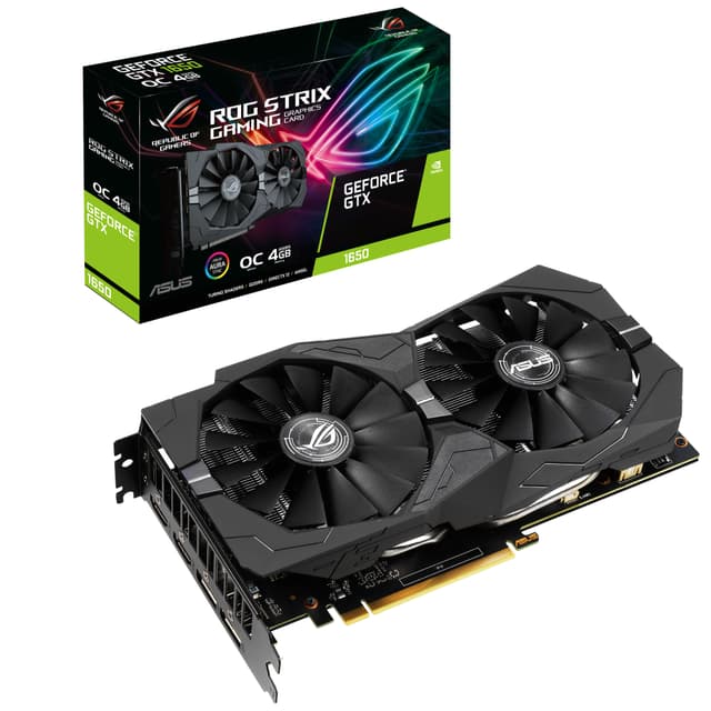 Asus GeForce ROG Strix GTX 1650 OC grafikkort 4G | Elgiganten | Elgiganten