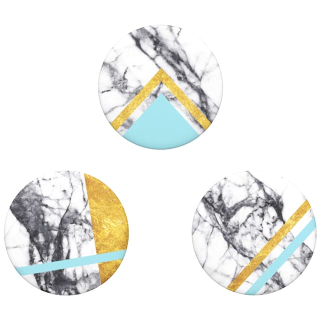 Popsockets PopMini 3-dobbelt greb til mobilenhed (white marble glam ...