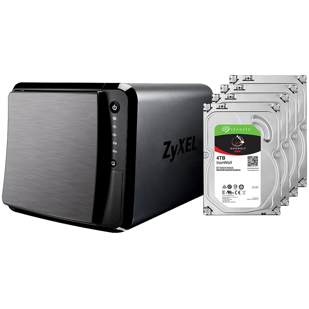 Zyxel NAS542 4-bay NAS + 4 stk. 4 TB harddisker - Elkjøp | Elkjøp