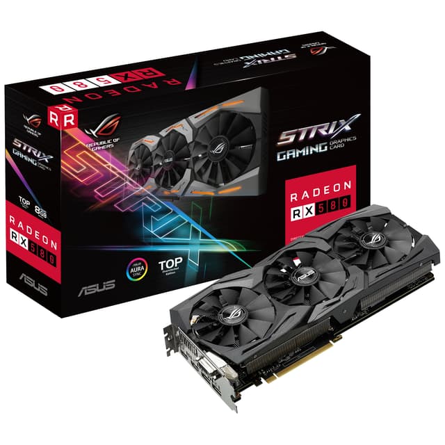 Asus ROG Strix RX 580 Top grafikkort 8G - Elkjøp | Elkjøp