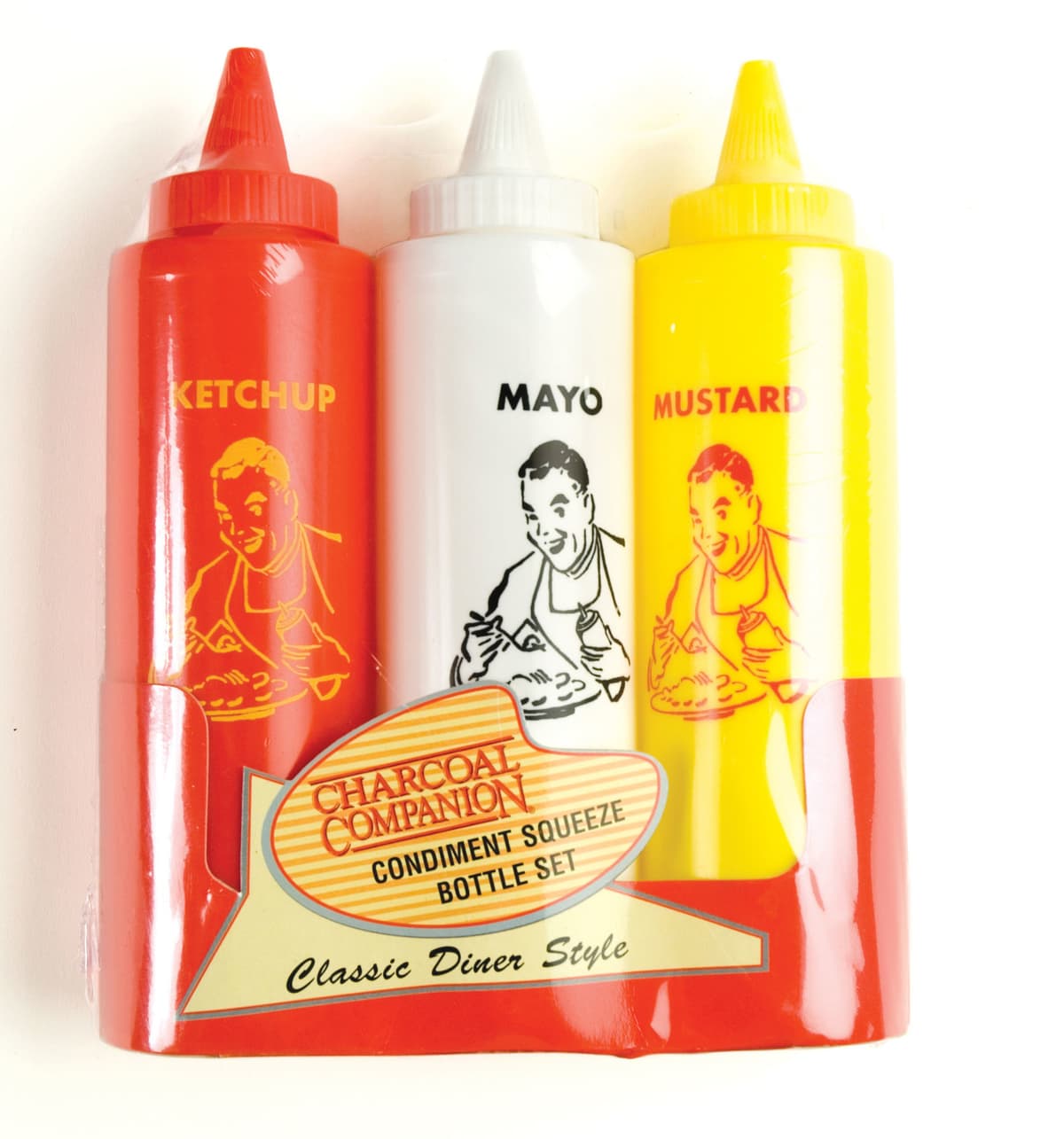Condiment Bottle Set / 14oz - Ketchup, Mayo, Mustard - 14 oz - Elkjøp