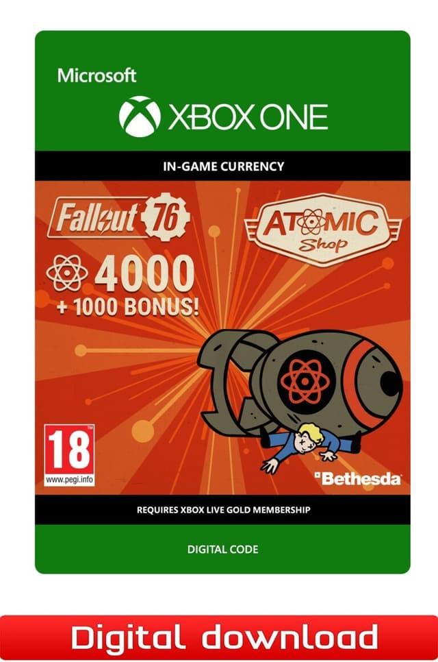 Fallout 76 4000 +1000 Bonus Atoms - XOne - Gigantti verkkokauppa