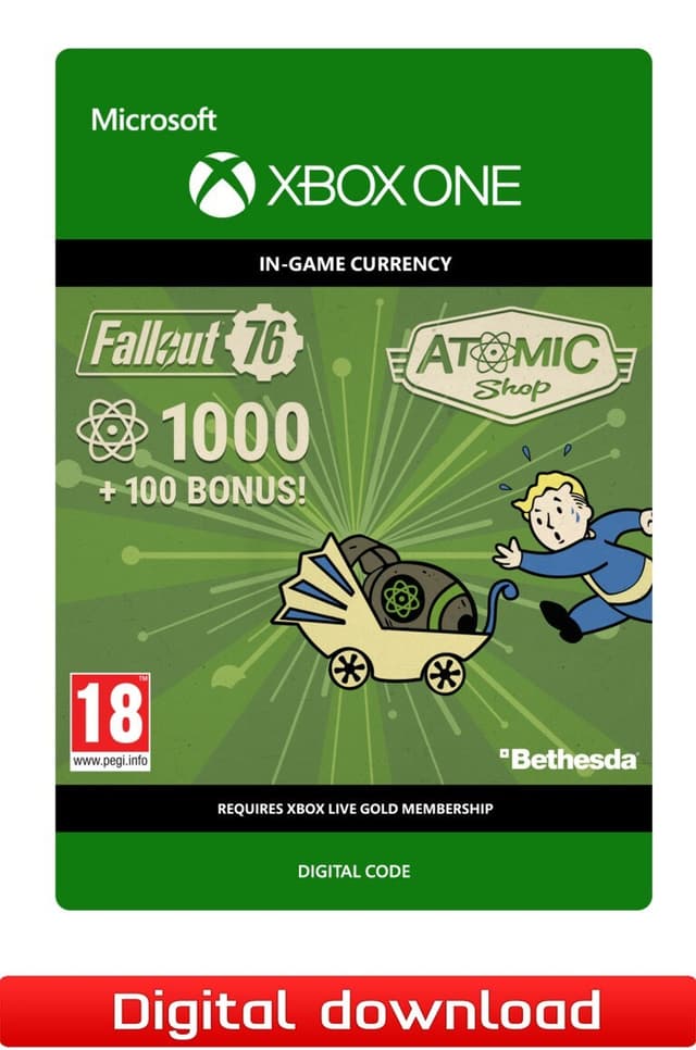 Fallout 76 1000 +100 Bonus Atoms - XOne | Elgiganten | Elgiganten