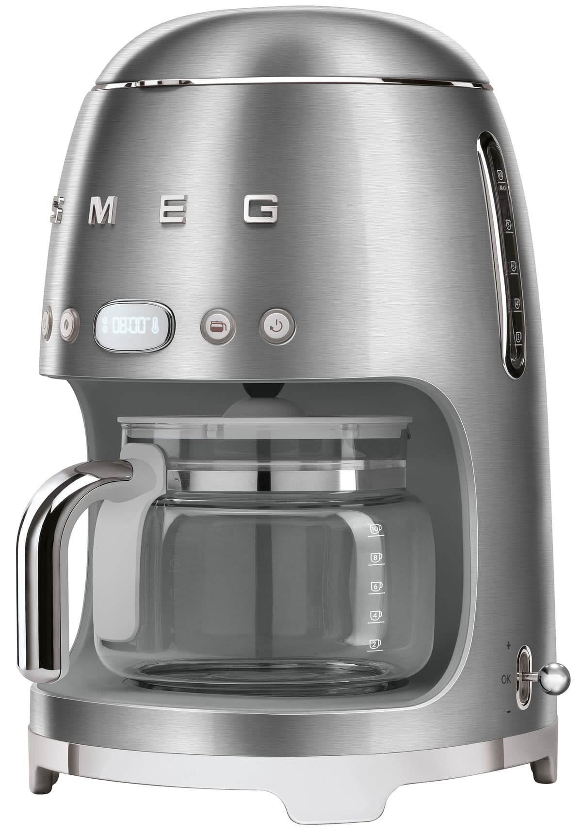 Smeg 50's Style kaffemaskin DCF02SSEU (stål) - Elkjøp