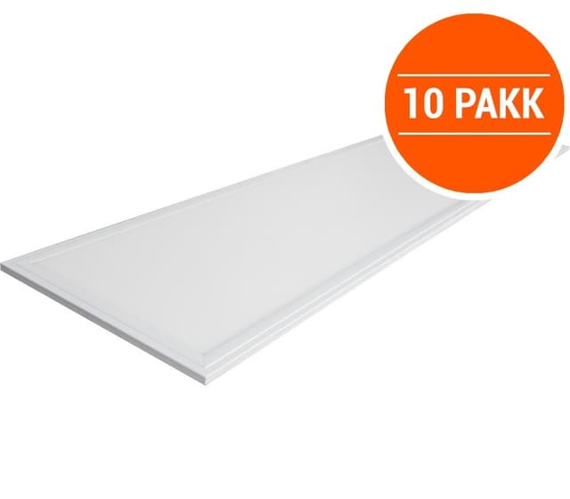 LED Panel 1200x300 40W 3000K 10PK - Elkjøp