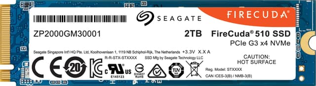 Seagate Firecuda 510 NVMe PCIe M.2 intern SSD 2 TB - Elkjøp