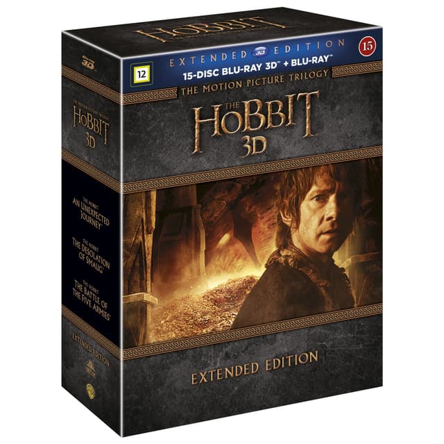 Hobbit 1-3 Trilogy - Extended Edition (3D Blu-ray) - Elgiganten
