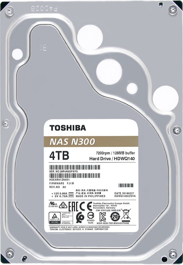 Toshiba N300 NAS intern hårddisk (4 TB) - Elgiganten - Elgiganten