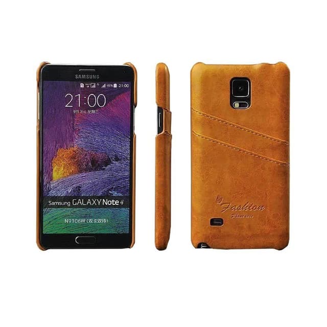 Retro skal med kortplatser Samsung Galaxy Note 4 (SM-N910F) Gul ...