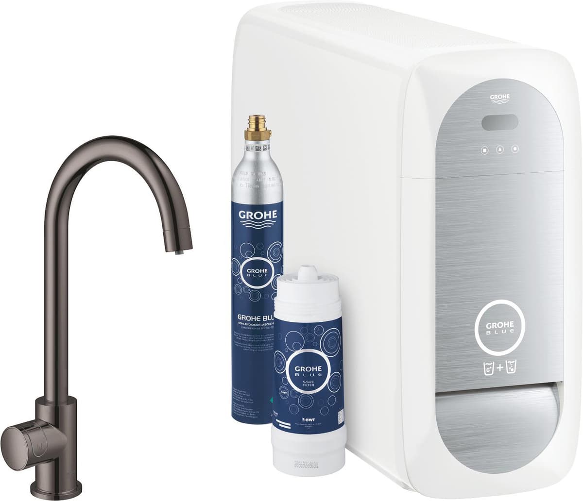 Grohe Blue Home Mono C startkit för kran (hard graphite) - Elgiganten
