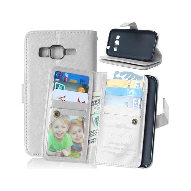 Dobbeltflip Flexi 9-kort Samsung Galaxy Core Prime (SM-G360F) - Hvit ...