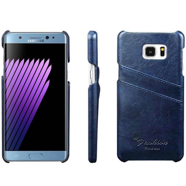Retro skal med kortplatser Samsung Galaxy Note 7 (SM-N930F) - Blå ...
