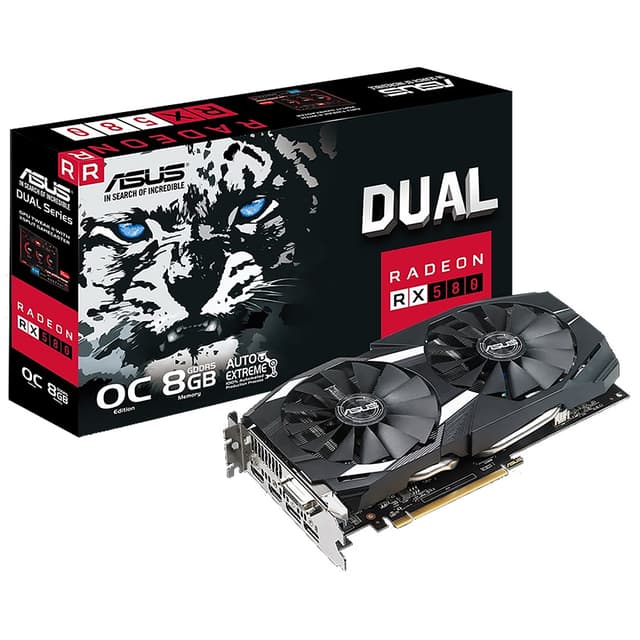 Asus Radeon RX 580 Dual OC grafikkort (8 GB) - Elkjøp | Elkjøp